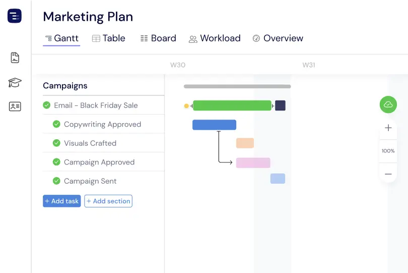 Instagantt Features - Task Management